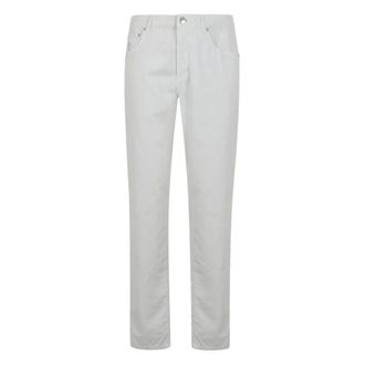 Brunello Cucinelli Pantalon en velours c&ocirc;tel&eacute; teint en pi&egrave;ce - Homme - Pantalons - Gris - Taille: XL