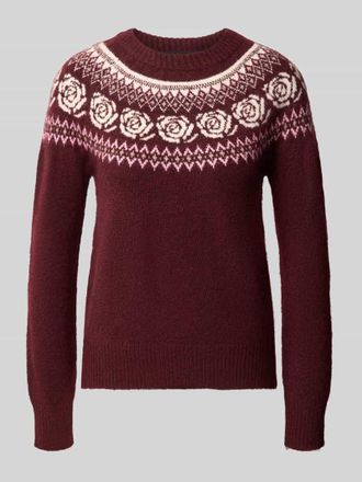 Vero Moda Pullover mit kontrastreichem Rundhals-Strickmuster