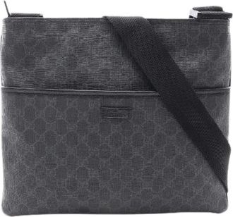 Gucci Sac bandouli&egrave;re GG Supreme en toile enduite Pre-owned - Femme - Pre-owned - Noir - Taille: ONE Size