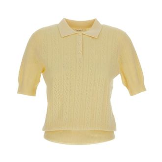 Lisa Yang Femme, Pulls, Jaune, Taille: 40 FR Tricot ras du cou