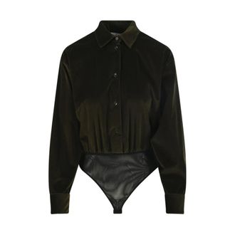 Max Mara Gr&uuml;nes Moos Fruchtbares Hemd - - Tops - Damen - Gr&uuml;n - S