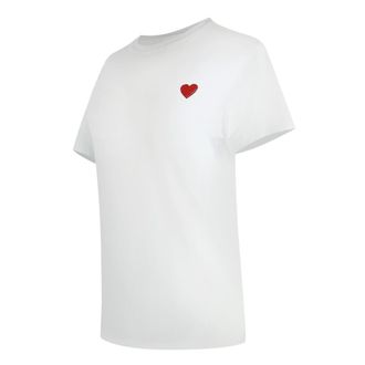 Moschino T-shirt Mit Kleinem Roten Herzlogo (wei&szlig;)