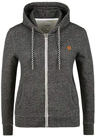 Oxmo Celia Veste en Sweat Zipp&eacute; Sweat-Shirt &Agrave; Capuche pour Femme &Agrave; Capuche, Taille:XL, Couleur:Black (194007)