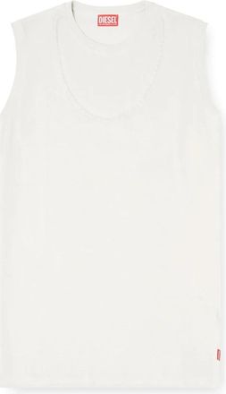 Diesel Femme, Robes, Blanc, Taille: 44 FR Crewneck Sweater