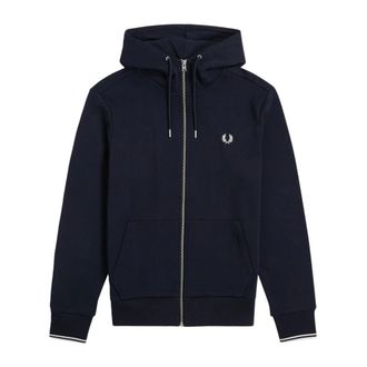 Fred Perry Kapuzen-Rei&szlig;verschluss-Sweatshirt - - Sweatshirts & Hoodies - Herren - Blau - S