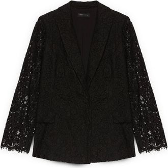 Fiorella Rubino Femme, Vestes, Noir, Taille: 52 FR Blazer en dentelle