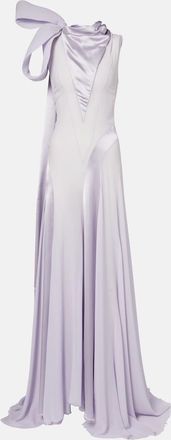 Alexander McQueen Robe longue en soie
