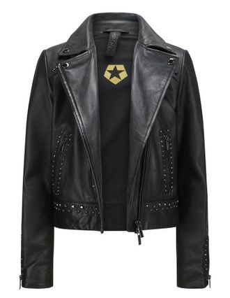 Milestone Lederjacke MSFaye rockige Bikerjacke mit Nieten aus Lammleder