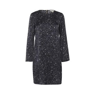 Part Two Dunkelblaues Leopardenmuster Kleid - - Dresses - Damen - Mehrfarbig - XL
