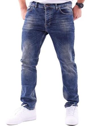Reslad Jean pour homme coupe ajust&eacute;e Basic Style stretch Denim RS-2063 - Bleu - W36