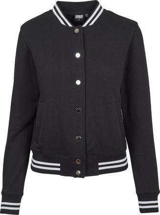 Urban Classics Damen Collegejacke Sweatjacke Ladies College Sweat Jacket TB1990, Gr. XX-Large (Herstellergr&ouml;&szlig;e: XXL), Schwarz (Blk/Blk 00017)