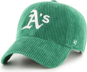 47 Brand 47 CAP MLB OAKLAND ATHLETICS WIDE CORD CLEAN UP KELLY