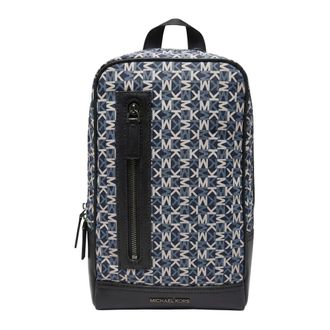 Michael Kors Lautner Logo Print Sling Pack - - Bags - Herren - Blau - ONE SIZE