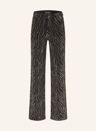 Miss Goodlife Miss Goodlife Wide Leg Jeans Mit Schmucksteinen schwarz