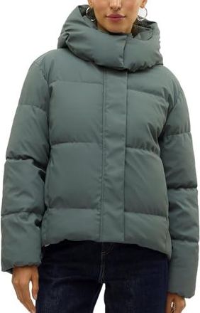 Vero Moda Vmgretakylie Noos Veste matelass&eacute;e courte pour femme, Baume Green, XL
