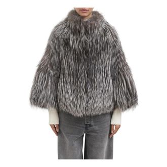 S.W.O.R.D 6.6.44 Kurzmantel aus Kunstpelz - - Jackets - Damen - Grau - XS