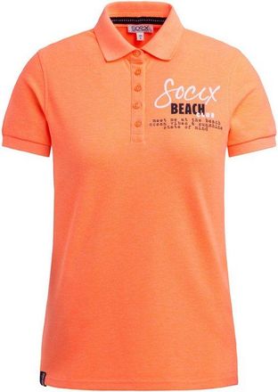 soccx Poloshirt mit Puff-Print