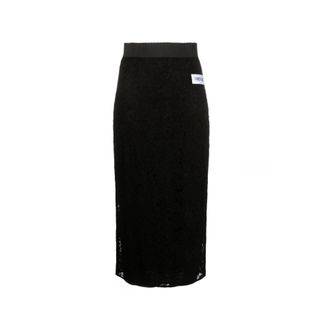 Dolce & Gabbana Monochromer Patch-Detail Bleistiftrock - - Skirts - Damen - Schwarzk - S