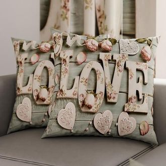 Petti Artigiani Italiani Petti Artigiani Italiani - 1 Paar Kissenbezüge 30 x 30 cm aus Mikrofaser, Dekokissen für Schlafzimmer, Sofa, Wohnzimmer, Set mit 2 Kissenbezügen, Kiss