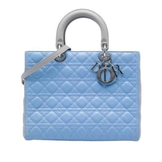 Dior Sac &agrave; main Lady Dior doccasion - Femme - Pre-owned - Bleu - Taille: ONE Size