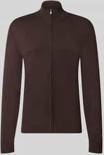 Mc Neal Slim Fit Strickjacke aus Viskose-Mix mit Stehkragen