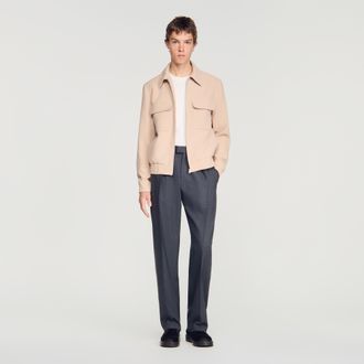 Sandro Blouson in Waffeloptik