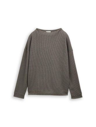 Tom Tailor Sweatshirt Strick & Sweatshirts Loose Fit Sweatshirt mit Stehkragen
