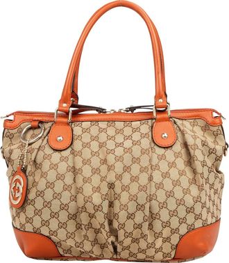 Gucci Crossbody Bags - Gucci GG Monogram Sukey Handbag - Gr. unisize - in Braun - f&uuml;r Damen