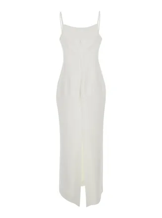 Givenchy Womens Long Dress White Viscose Blend