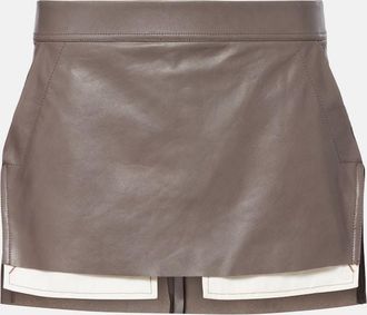 Rick Owens Minirock Fog aus Leder