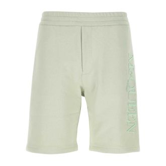 Alexander McQueen Pastellgr&uuml;ne Baumwoll-Bermuda-Shorts - - Shorts - Herren - Gr&uuml;n - M