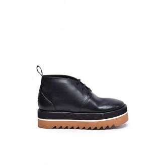 Stella McCartney Keilabsatz Stiefelette Schn&uuml;rung Gummisohle - - Shoes - Damen - Schwarzk - 40 EU