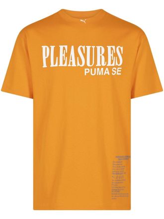 Puma x Pleasures Typo t-shirt en coton - Orange