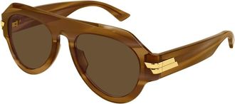 Bottega Veneta Lunettes de soleil aviateur - unisex - Accessoires - Brun - Taille: 53 MM