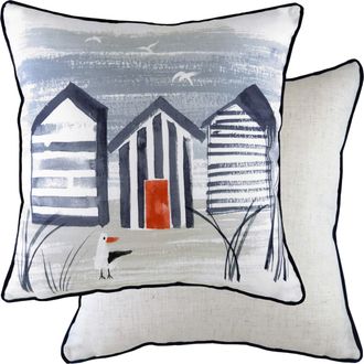 Evans Lichfield Kissenbezug, Motiv Strandh&uuml;tten, Mehrfarbig, 43 x 43 cm (Pack of 1)