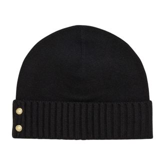 Ralph Lauren Crest Knit Beanie - Femme - Accessoires - Noir - Taille: ONE Size