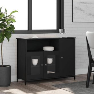 vidaXL Buffet noir 100x35x75 cm bois ding&eacute;nierie Vidaxl