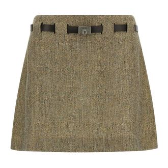 Ferragamo Minirock mit Gancini-G&uuml;rtel - - Skirts - Damen - Gr&uuml;n - S