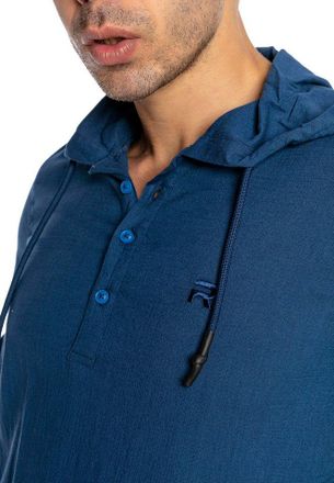 Red Bridge Langarmshirt mit Kapuze - Knopfleiste und K&auml;ngurutasche