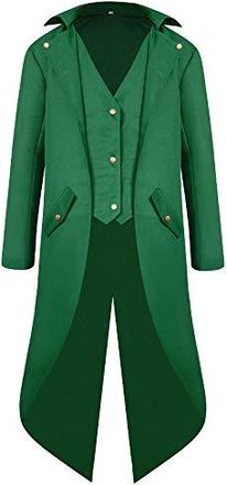 Generic Homme Veste Costume En Queue De Pie Longue Steampunk Uniforme Cosplay Tailcoat Pour Hommes Costume Party Outwear Partie V&ecirc;tements De Dessus Slim Fit H