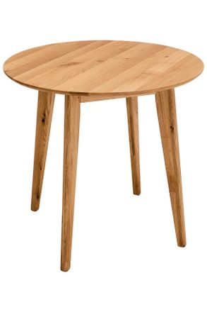 Cantus Esstisch, Eiche, Holz, Wildeiche, massiv, rund, konisch, 80x76x80 cm, Esszimmer, Tische, Esstische
