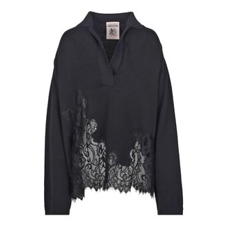 Semicouture Femme, Tops, Noir, Taille: 38 FR Polo Aureliana