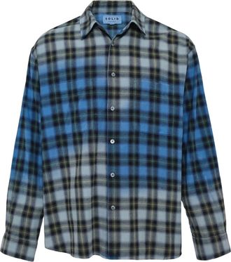 Solid Homme chemise &agrave; carreaux - Bleu