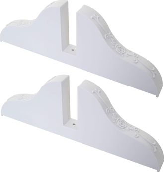 Mendler Standfuß für Paravent, Ständer Paraventhalter, weiß - 2er Set