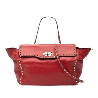 Valentino Pre-owned Vintage Satchel mit Nieten - - Pre-owned - Damen - Rot - ONE SIZE