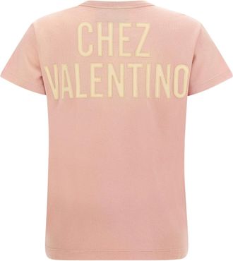 Valentino Garavani Metallic Logo Print T-shirt - Pink