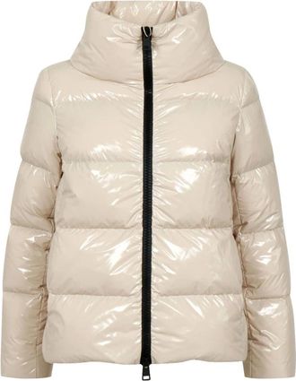 Herno Femme, Vestes, Beige, Taille: 36 FR Glossy Down Jacket