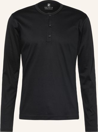 DeSoto Desoto Henley-Shirt schwarz
