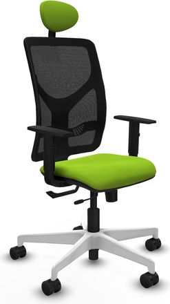 Piqueras y Crespo Schreibtischstuhl mit Armlehnen und hoher R&uuml;ckenlehne, h&ouml;henverstellbare Lendenwirbelst&uuml;tze und festes Kopfteil, ausgestattet mit Syncro/Traslack und 