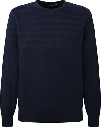 Hackett Pull textur&eacute; Hbone - Homme - Pulls - Bleu - Taille: XL